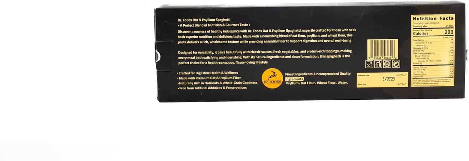 Oats with Psyllium Spaghetti Dr Foods – 400g | High-Fibre & Wholesome ...