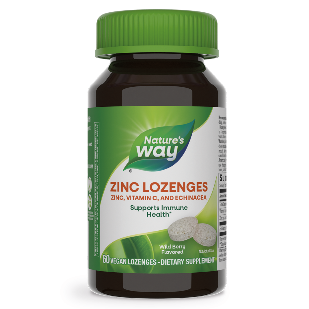 Nature's Way Zinc Lozenges (60 Count) - Instant Immune Defense & Throat ...